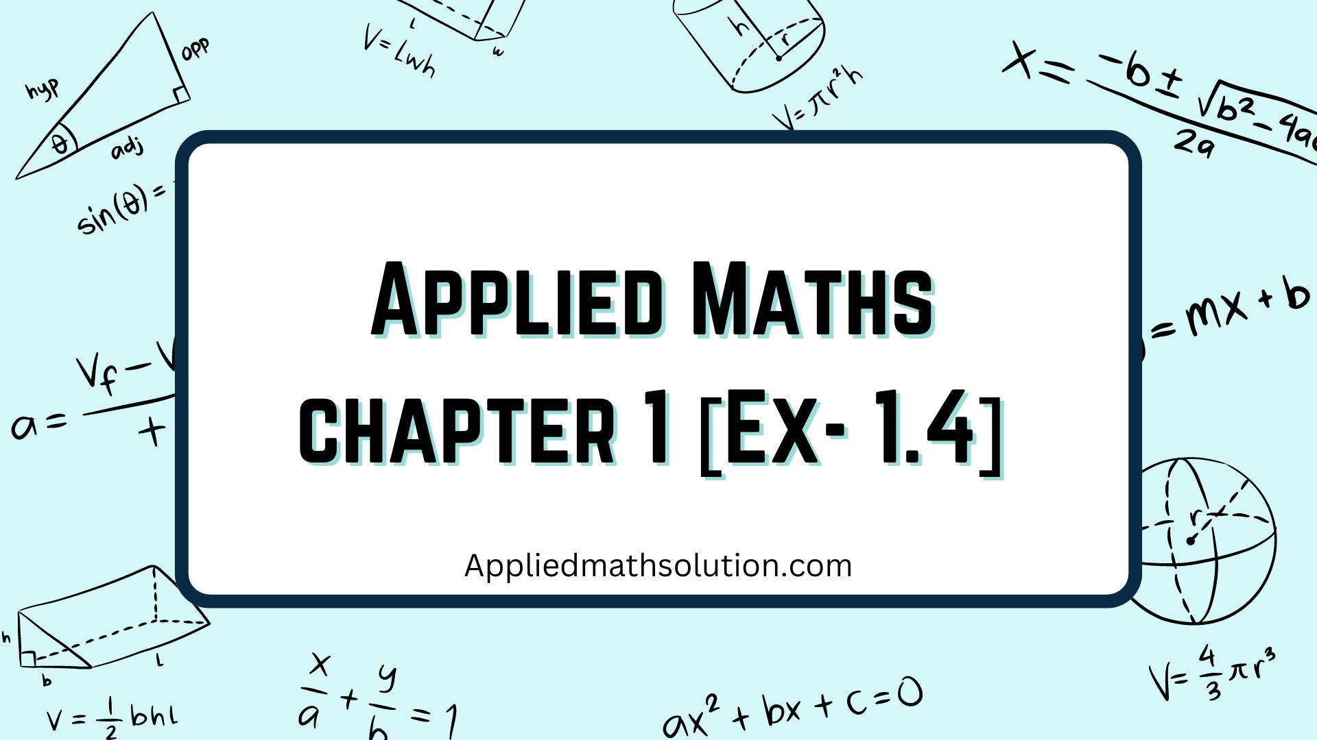 Class 12 Applied Maths Chapter 1 (Ex - 1.4) - Appliedmathsolution.com